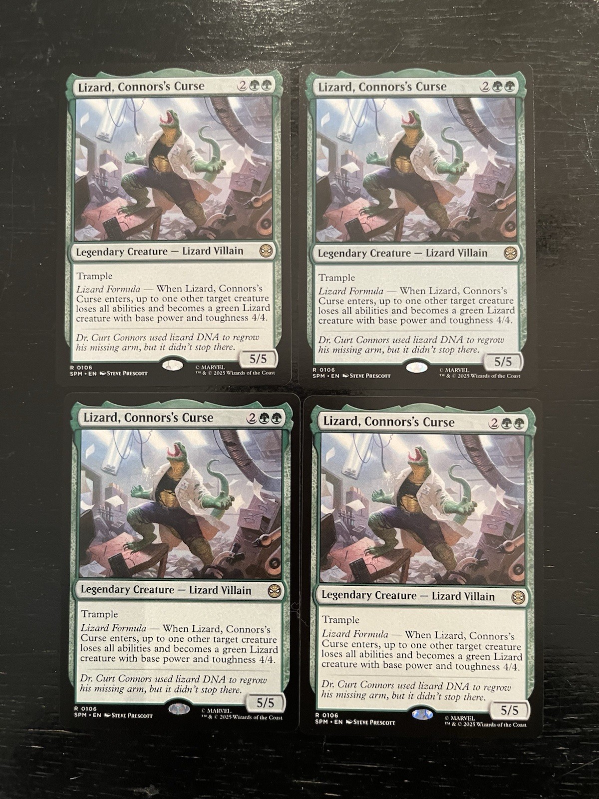 Lizard, Connor’s Curse X4X NM/M Marvel’s Spider-Man SPM Magic Gathering ...