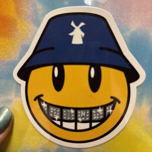Dutch Bros 1M Smiley Face Hat Employee Exclusive Sticker | eBay