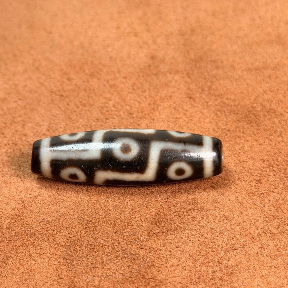 Ancient Tibetan DZI Bead Old Agate 9 Eye Talisman Amulet Pendant 45×13 ...