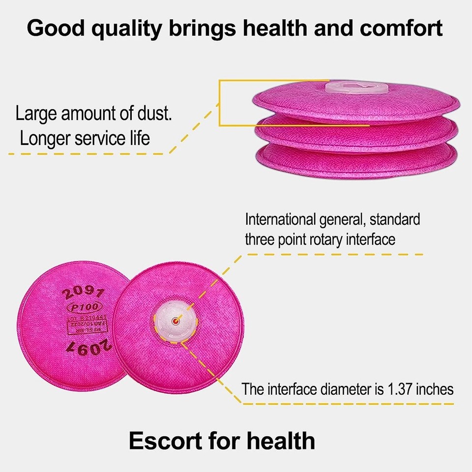 Half Face Respirator Mask P100 Particulate Welding Painting Dust ...