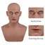Handsome Silicone Mask Young Men Full Headwear Wood Realistic Halloween ...