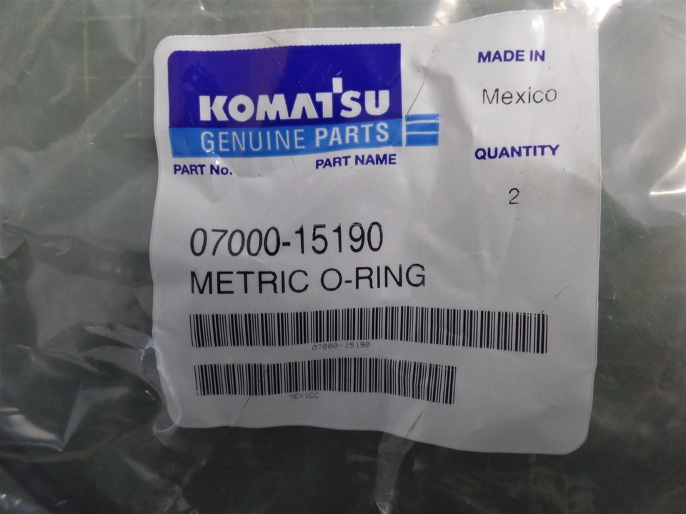 GENUINE KOMATSU PARTS 07000-15190 METRIC O-RING ASSEMBLY 0700015190 ...