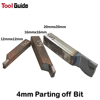 4mm, 12-16-20-mm Brazed Carbide Welded Tip Parting Off Grooving Lathe ...