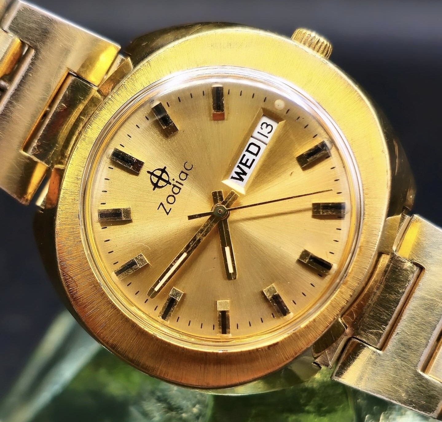 Vintage ZODIAC Swiss 1960's Automatic Day/Date Men's … - Gem