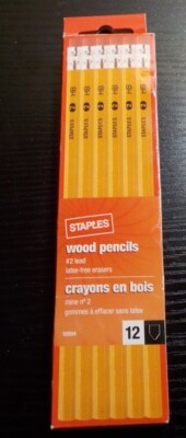 Staples No.2 Pencils Made From Real Wood Pack of 12. 11 New/ 1 Used. | eBay