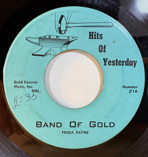 Soul Funk 45 FREDA PAYNE Band of Gold Hits of Yesterday VG to VG+ HEAR ...