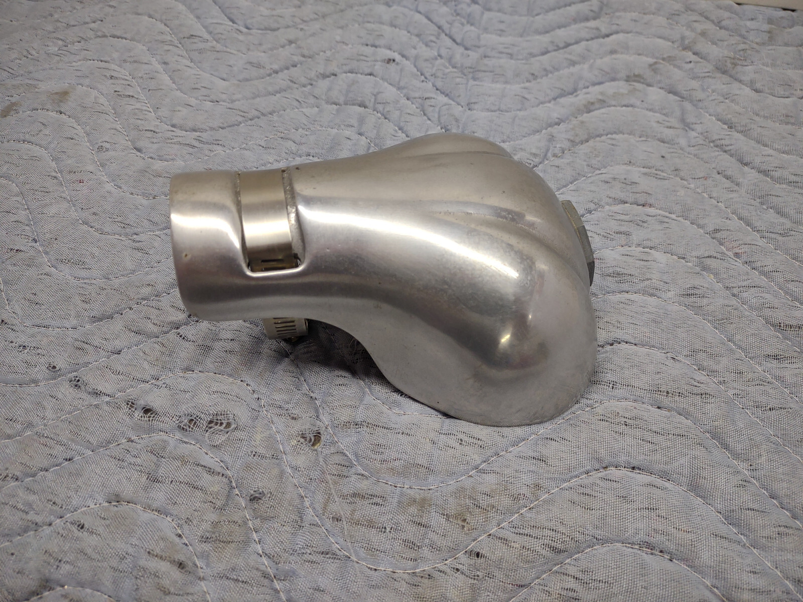 RARE VINTAGE MG ACCESSORIE "CLAMSHELL" CAST ALUMINUM EXHAUST TIP ...