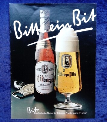 Bitburger Pils, originale Bier Werbung aus 1981 Nr.20 | eBay.de