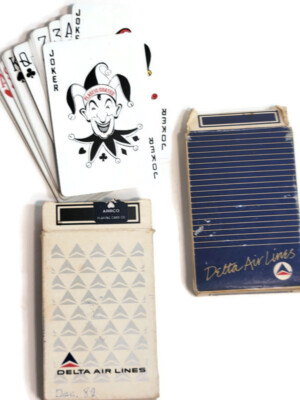 2 Decks Playing Cards Vintage Delta AirLines Collectible 1982 | eBay