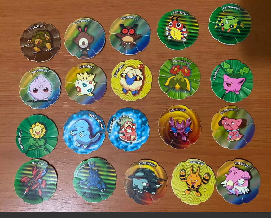 POGS Salta Tazos Pokemon 2001 20/50 Licensed Caps Pogs ORIGINAL | eBay