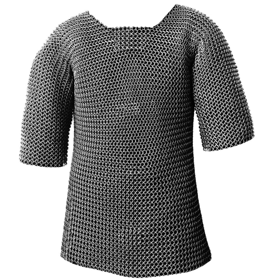 Medieval Replica Chain Mail Armor 16 Gauge Steel Shirt & Coif Handmade ...