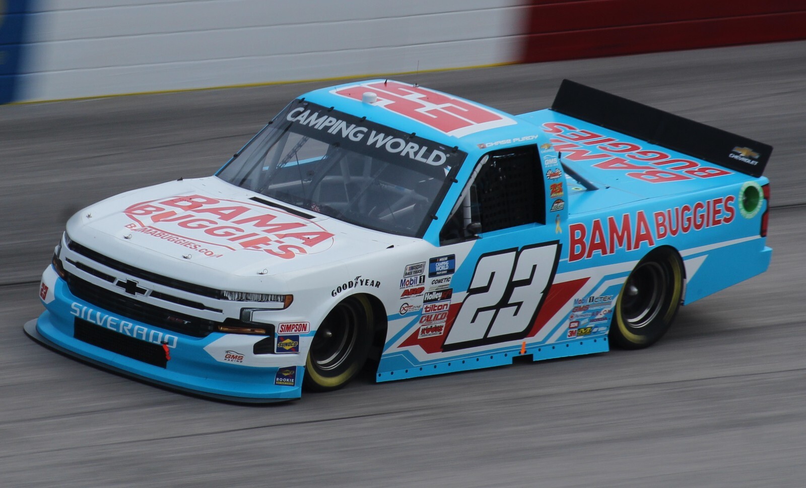 Chase Purdy Bama Buggies 2021 Sheet Metal Race Used #23 Truck NASCAR ...