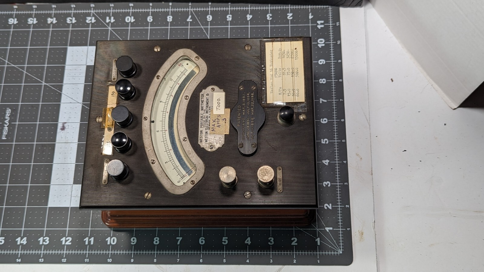 Antique Weston Electrical Instrument Watt Meter Steampunk USA W ...