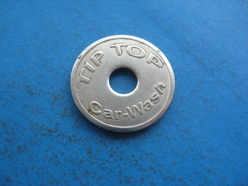 (J) TIP TOP CAR WASH SILVER COLOURED TOKEN COIN | eBay
