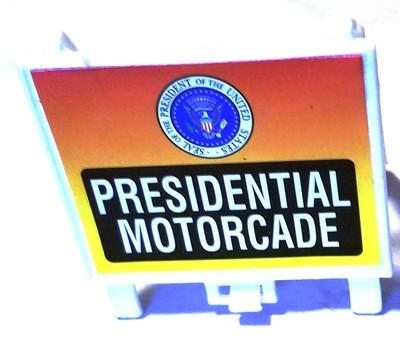 Miniature 1" Plastic Sign "Presidential Motorcade" | eBay