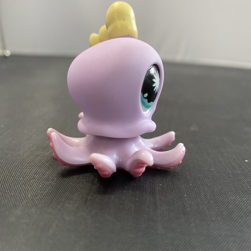 Authentic Littlest Pet Shop 2007 Octopus #862 Purple with Yellow Bow ...