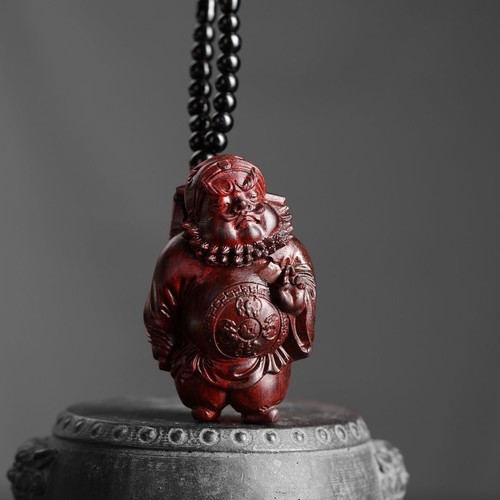 Red Sandalwood Zhong Kui Pendant Amulet Car Hanging Ornament Handheld ...
