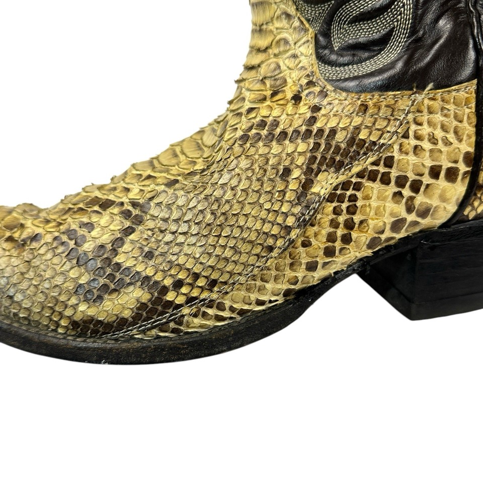 RARE Tony Lama Boots Men's 11 B Exotic Python Snakeskin. Gloss Upper ...