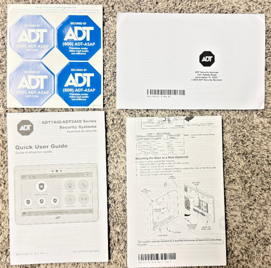 ADT ADT7AIO-5 7” TOUCHSCREEN COMMAND ALL-IN-ONE SECURITY CONTROL PANEL ...