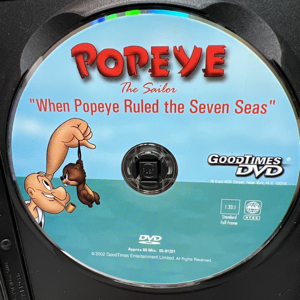 Popeye the Sailor: When Popeye Ruled the Seven Seas (DVD) Very Good ...