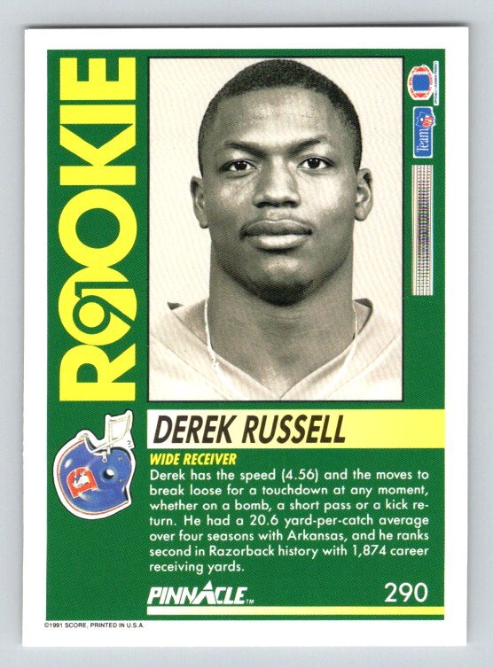 1991 Pinnacle - RC #290 Derek Russell | eBay