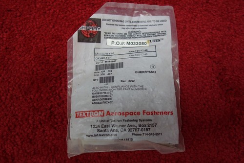 Universal Cherry CherryMAX Head Monel Blind Rivets PN CR3523-4-07 ...