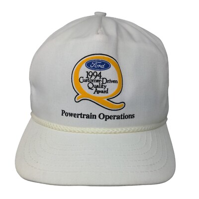 Ford Men's Snapback Trucker Hat White Vintage 1994 Powertrain ...