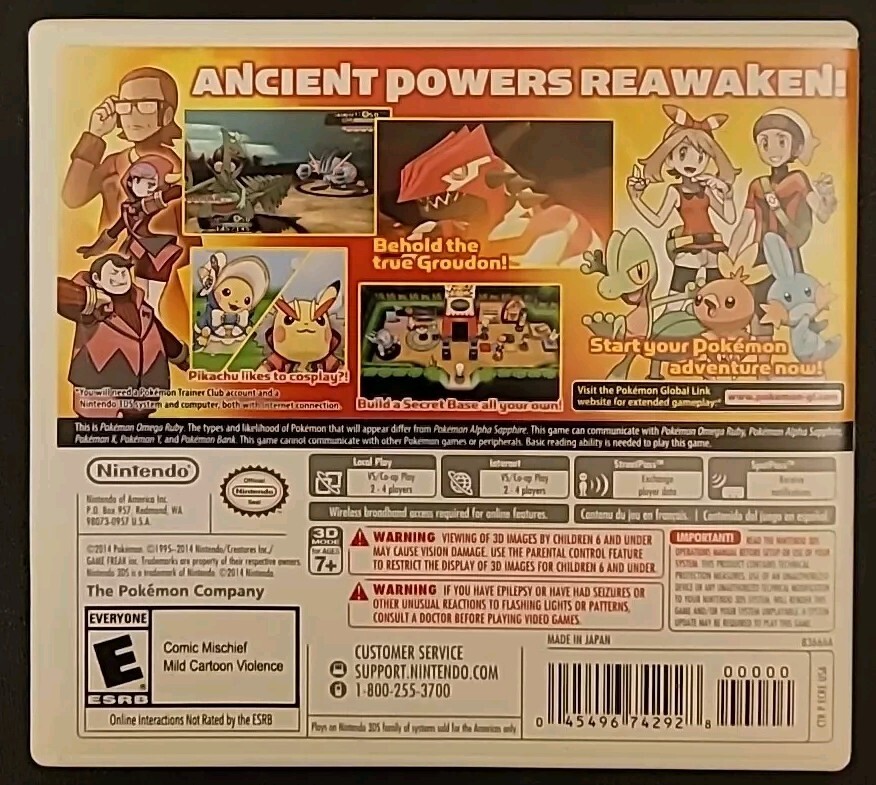 Pokemon Omega Ruby • Nintendo 3DS Game & Cover • No Game Manual ...