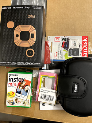 Fujifilm Instax Mini LiPlay Hybrid Fuji Instant Camera Elegant Black ...