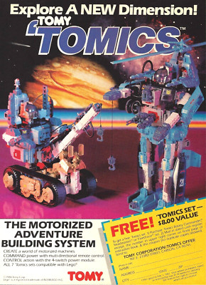 1986 TOMY Tomics Rotary Commander Treadmaster vintage PRINT AD Toy ...