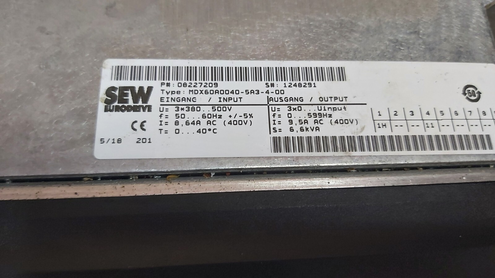 Sew Eurodrive Type MDX61B-00 P/N 08243492 + 08227209 Make Offers! UPS ...