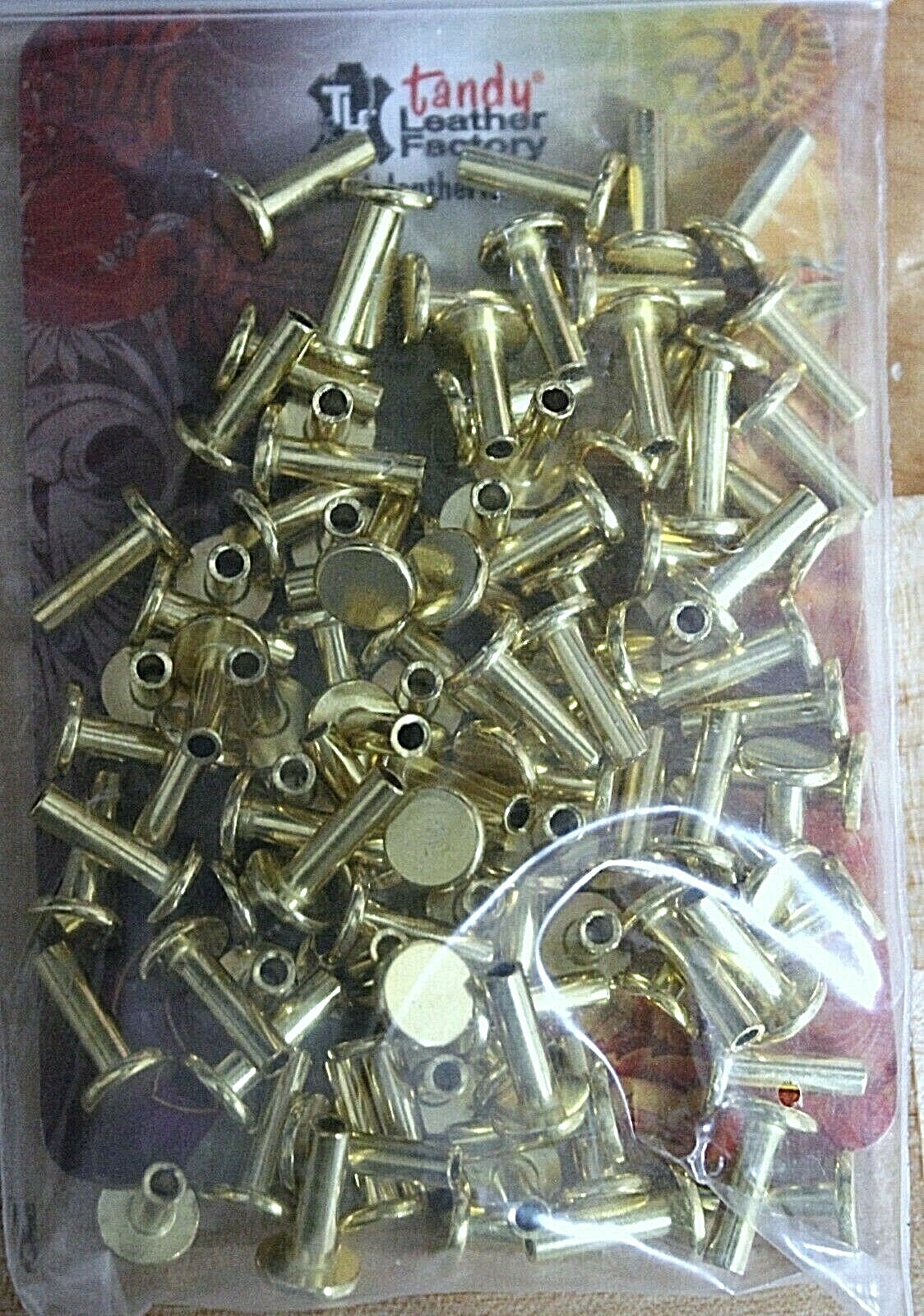 TANDY LEATHER - 1294-72 - 100 PACK TUBULAR RIVETS 7/16" BRASS PLATED | eBay