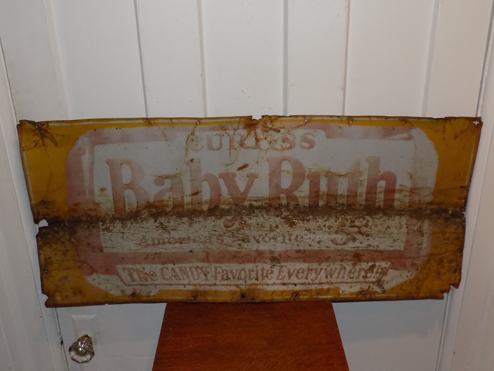 Vintage Curtiss Baby Ruth 5 Cent Candy Metal Advertising Sign | eBay