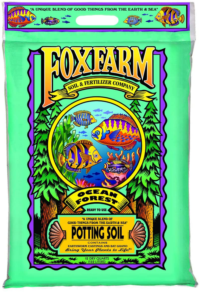 Foxfarm FX14053 Ocean Forest Organic Plant Garden Potting Soil Mix 12 ...