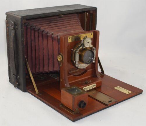5x7 Cycle Poco No. 3 Folding Camera /w Brass Lens and Red Bellows | eBay