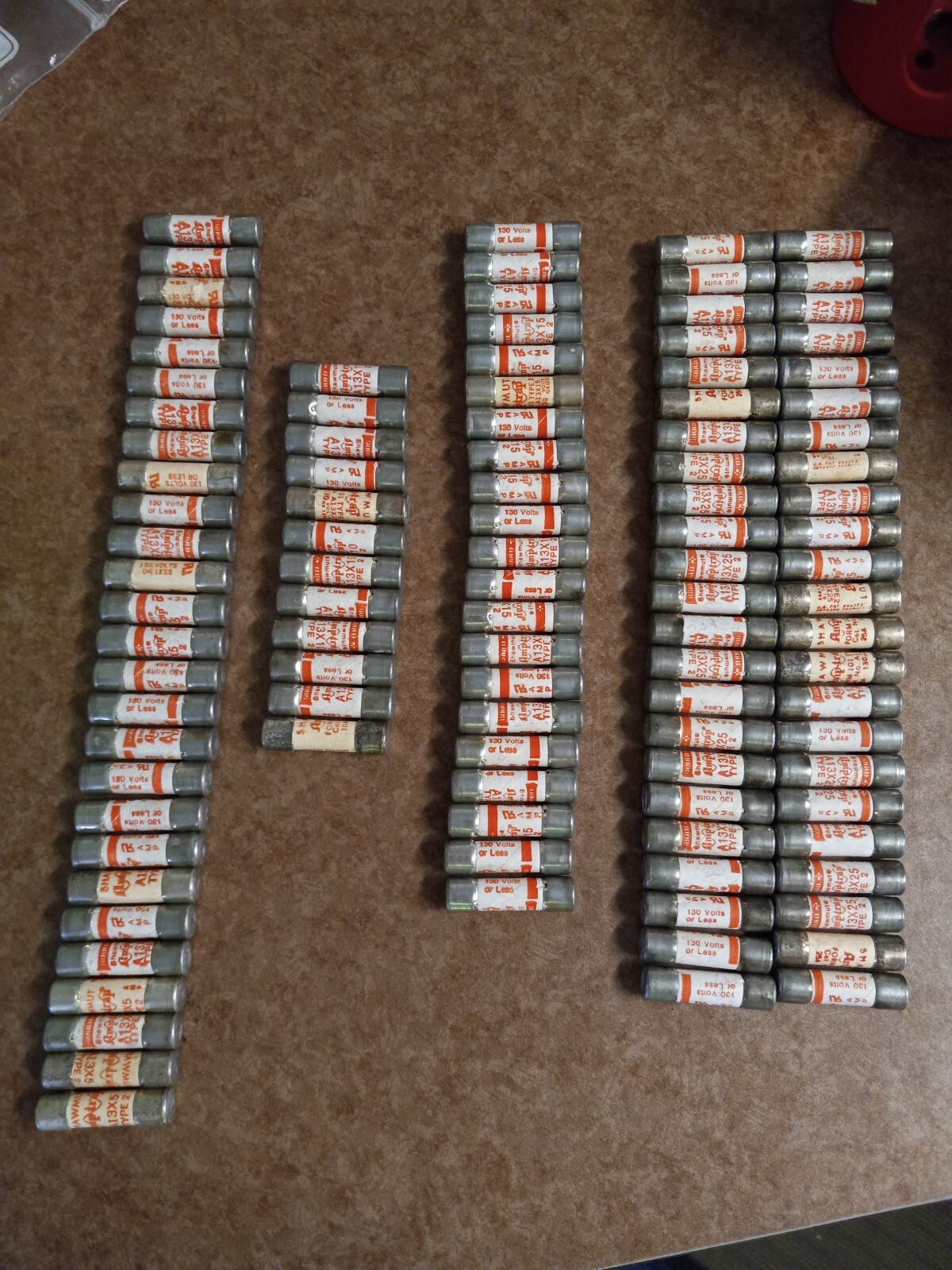 Lot of GOULD SHAWMUT A13x 5-10-15-25 TYPE 2 Amptrap FUSES 130VAC NEW | eBay