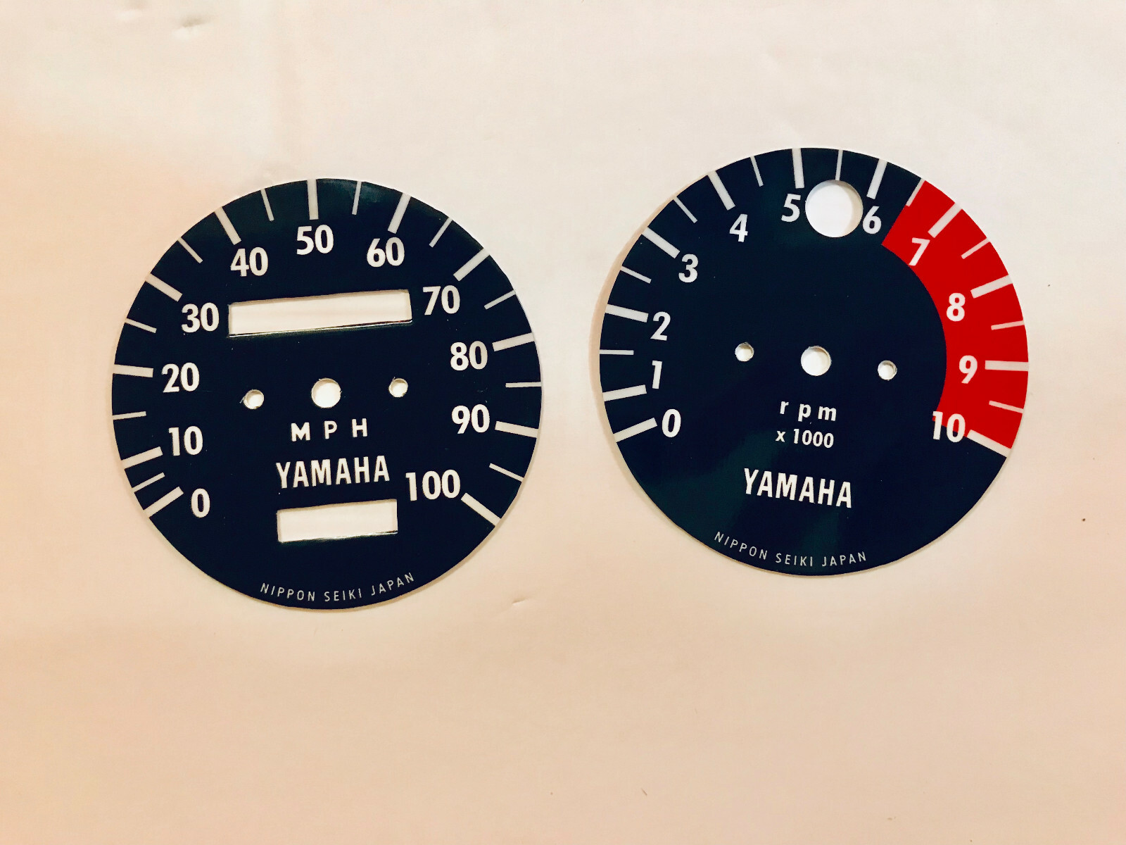 1971 YAMAHA RT1 360 tachometer and speedometer face plates | eBay