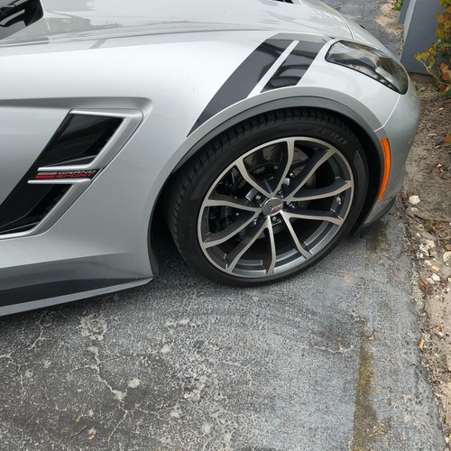 Carbon Flash Fender Hash Stripe Decals For 2015-2019 Corvette GS Z06 ...