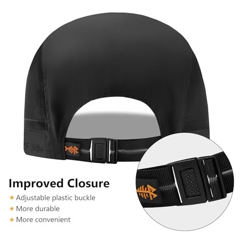 Folding Fishing Baseball Cap UPF 50+ Water Resistant Outdoor Portable ...