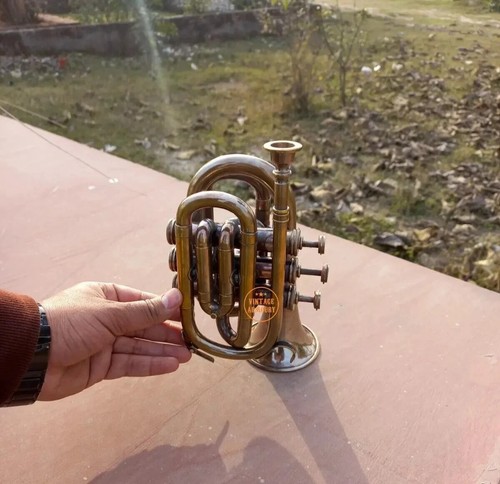 Polished Design Handmade Bugle Instrument Trumpet 3 Valve Made With ...