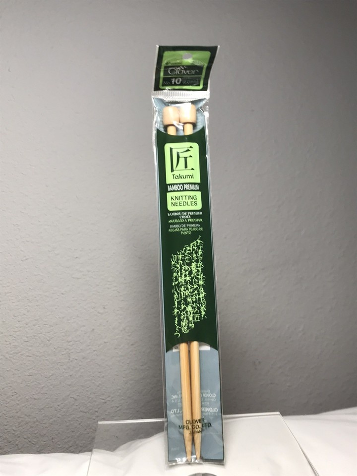 Takumi Clover Bamboo Knitting Needle Lot Single Point ~ US 6 / 9 / 10 ...