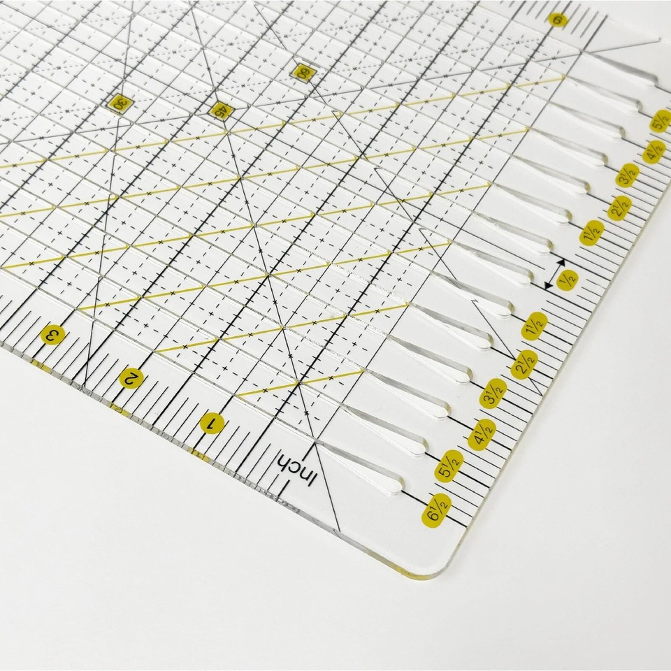 Acrylic Stripology Quilt Square Ruler Templates for Quilting & Fabric ...