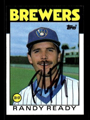 RANDY READY SIGNED 1986 TOPPS #209 - ON-CARD AUTOGRAPH - MILWAUKEE ...