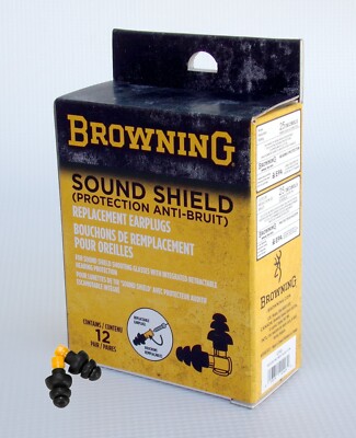 Browning Replacement Earplugs 12 Pairs New Screw-On Comfort Hearing ...