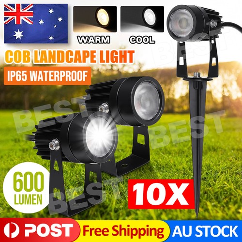 10X 12V LED Spotlight Landscape Lights Outdoor Waterproof 5W Garden ...