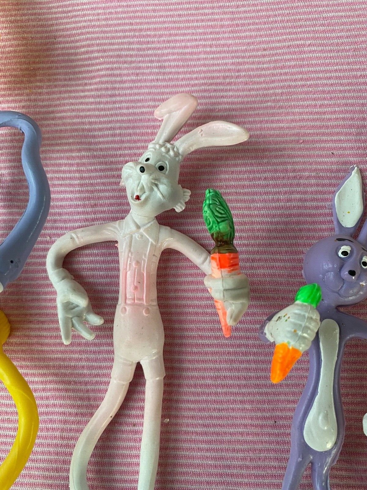 Vintage Lot Of 4 Bendable Rubber Bunny Rabbits Easter Unlimited | eBay