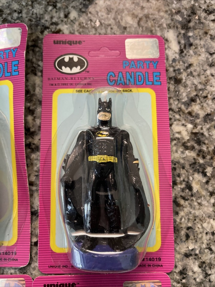 Vintage 1992 Batman Returns 4" Figurine Birthday Party Candle Lot of 6 ...
