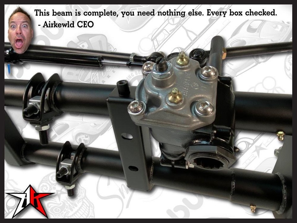 2 Inch Narrowed | Complete Adjustable Front Axle Beam Assembly | Stock ...