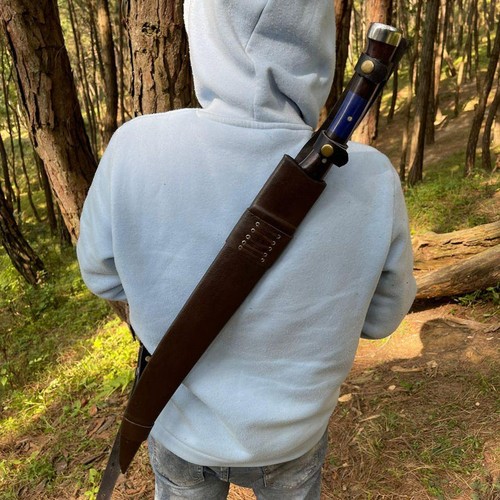 Custom Handmade Carbon Steel Blade Tactical Scimitar Sword Hunting ...