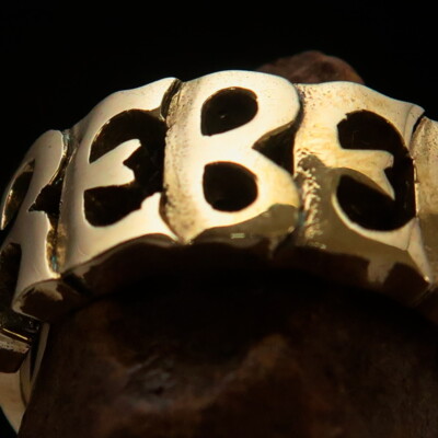 REBEL RING, MENS OUTLAW BIKER BAND RING ONE WORD REBEL SIZE 10 - SOLID ...